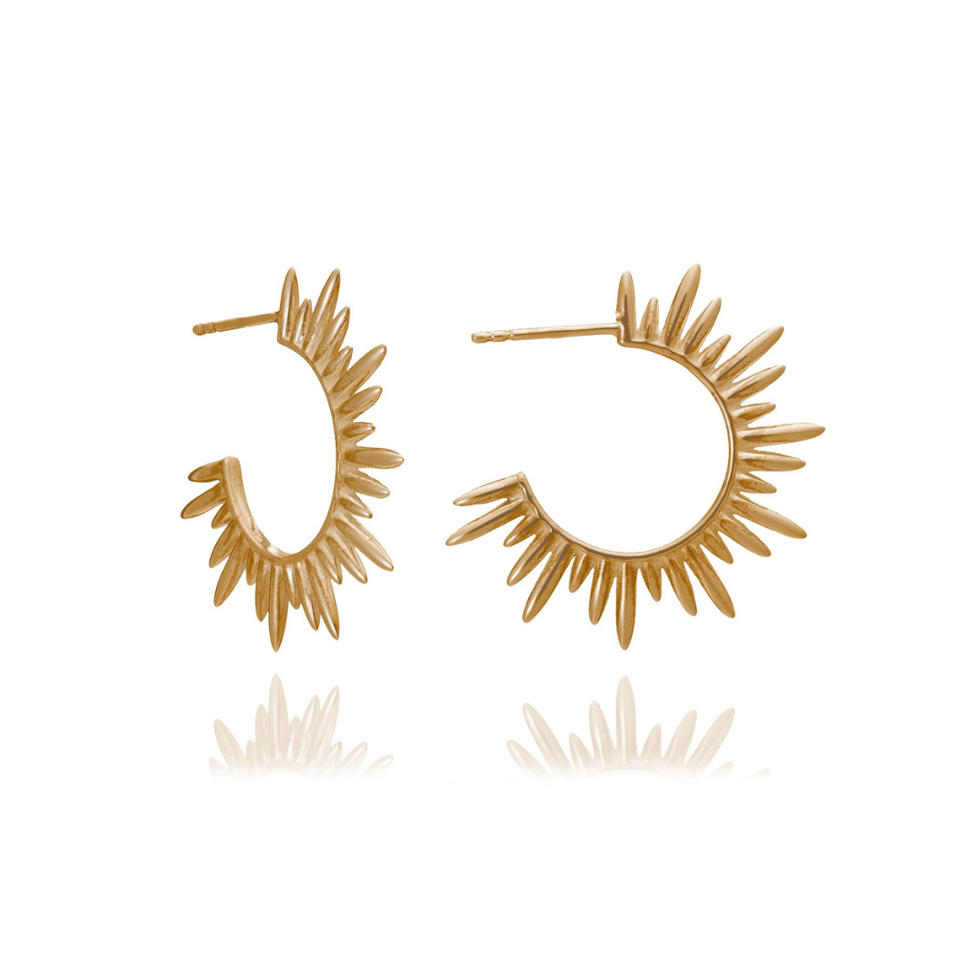 Rachel Jackson Electric Goddess Gold Plate Medium Hoops | Penmans ...
